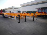 China CIMC 2/3 Axles 12 Units Tires 12400*2480*1560mm Mechanical Suspension 60T Payload Skeleton Semi Trailer for sale