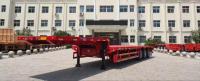 China Steel Or Aluminum Tri-axle 40/45/50/60 Tons Heavy-duty Transport Vehicle Low Flatbed Semi Trailer for sale