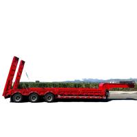 China Heavy-Duty Lowbed Semi Trailer For Transporting Oversized Equipment Machinery And Construction Vehicles Safely for sale