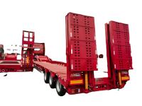 China Heavy-Duty Lowbed Semi Trailer For Transporting Oversized Equipment Machinery And Construction Vehicles Safely for sale