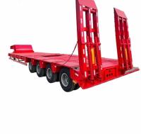 China Heavy-Duty Lowbed Semi Trailer For Transporting Oversized Equipment Machinery And Construction Vehicles Safely for sale