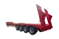 China Heavy-Duty Lowbed Semi Trailer For Transporting Oversized Equipment Machinery And Construction Vehicles Safely for sale