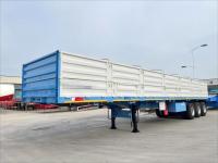 China CIMC 3 Axles 13m Used In The Transportation Of Various Bulk Goods Or Containers Heavy Duty Sidewall Fence Semi Trailer for sale