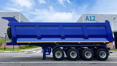 China 4 Axles 36-40 Cubic Meters Rear Carrying Heavy Materials Sand Rock Ore Stone Tipper Dump Truck Semi Trailers for sale