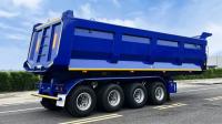 China 4 Axles 36-40 Cubic Meters Rear Carrying Heavy Materials Sand Rock Ore Stone Tipper Dump Truck Semi Trailers for sale