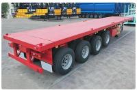 China CIMC 20/40/45ft Steel Equipped With Twist Locks 4Axle Flatbed Semi Trailers for sale