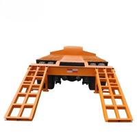China Heavy Duty Excavator Trailer Hydraulic Ramp System Low Bed Draw Bar Full Trailer for sale