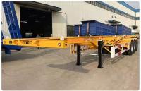 China CIMC 3 Axles 12 Units Tires 12400*2480*1560mm Mechanical Or Air Suspension 60T Payload Skeletal Trailer for sale