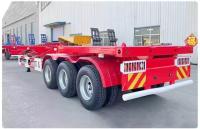 China CIMC 3 Axles 12 Units Tires 12400*2480*1560mm Mechanical Or Air Suspension 60T Payload Skeletal Trailer for sale