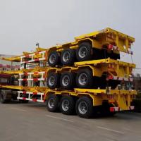 China Special Pulling 20 Or 40 Feet Heavy Load Capacity International Containers For Ports Skeleton Semi Trailer for sale