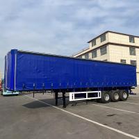 China 2 Or 3 Axle With Water Resistant Laminated Plywood Tarped Tarpaulin Side Curtain Cargo Truck Trailer for sale