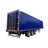 China 2 Or 3 Axle With Water Resistant Laminated Plywood Tarped Tarpaulin Side Curtain Cargo Truck Trailer for sale