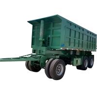 China 3-Axles Payload 30tons Hydraulic Rear Dump Draw Bar Farm Trailer Full Trailer for sale