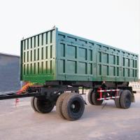 China Iron Mechanical Suspension 40T Payload Tare Weight About 8.5T 4 Axle Drawbar Full Fence Trailer for sale