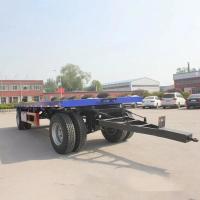 China Iron Mechanical Suspension 40T Payload Tare Weight About 8.5T 4 Axle Drawbar Full Fence Trailer for sale