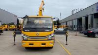 China Dongfeng Dolica 6 Speed Transmission 7.5T Tare Weight With 4 Ton Of Hydraulic Lifting Turnover Truck With Crane for sale