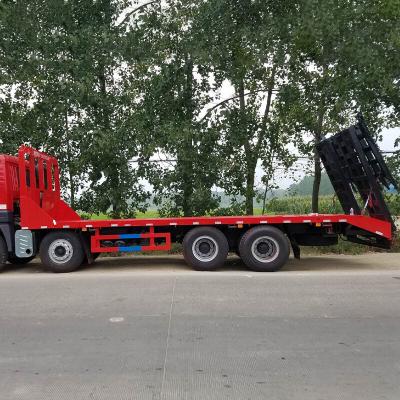 China CIMC High Strength Low Alloy Steel Q345 2 Axles 35T Flatbed Container Transport Semi Truck Trailer for sale