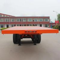 China CIMC High Strength Low Alloy Steel Q345 2 Axles 35T Flatbed Container Transport Semi Truck Trailer for sale