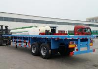 China CIMC High Strength Low Alloy Steel Q345 2 Axles 35T Flatbed Container Transport Semi Truck Trailer for sale