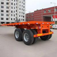 China CIMC High Strength Low Alloy Steel Q345 2 Axles 35T Flatbed Container Transport Semi Truck Trailer for sale