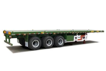 China Heavy-Duty Fatbed Semi Trailer For Stable And Efficient Transportation Of Oversized Loads for sale