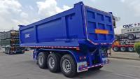 China CIMC Hydraulic Dump Truck 3 Axle Front Axle Can Be Lifted Back Flip Semi-Trailer Side Tipper Dump Truck for sale