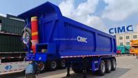 China CIMC Hydraulic Dump Truck 3 Axle Front Axle Can Be Lifted Back Flip Semi-Trailer Side Tipper Dump Truck for sale