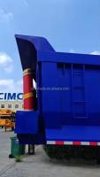 China CIMC Hydraulic Dump Truck 3 Axle Front Axle Can Be Lifted Back Flip Semi-Trailer Side Tipper Dump Truck for sale