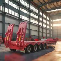 China CIMC Sturdy Steel 3/4/5/6 Axles For Heavy Duty Transportation Lowbed Semi Trailers for sale