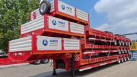China CIMC Sturdy Steel 3/4/5/6 Axles For Heavy Duty Transportation Lowbed Semi Trailers for sale
