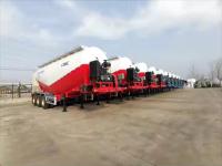China CIMC 3 Axis High Strength Powder Tanker With Diesel Engine Unit Semi Trailer for sale
