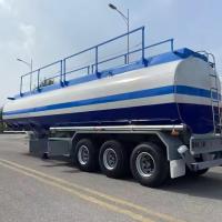 China 3 Axle 40000l Carbon Steel Transport Liquid Or Gaseous Chemical Product Heavy Duty Fuel Tanker Trailer for sale