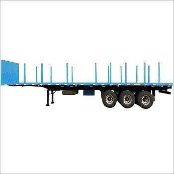 China Heavy-Duty Fatbed Semi Trailer For Sale In Africa: Designed For Stable And Efficient Transportation Of Oversized Loads for sale