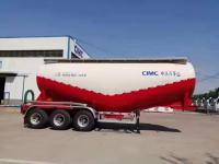 China Carbon Steel 3 Axles 10800*2500*3700mm 40cbm Capacity 40cbm Carry Bulk Cement Ash Powder Tank for sale