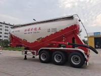China Carbon Steel 3 Axles 10800*2500*3700mm 40cbm Capacity 40cbm Carry Bulk Cement Ash Powder Tank for sale