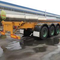 China High Strength Low Alloy Steel 3 Axles 60T Payload 12 Units Twist Locks Skeleton Container Trailer for sale