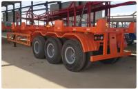 China High Strength Low Alloy Steel 3 Axles 60T Payload 12 Units Twist Locks Skeleton Container Trailer for sale