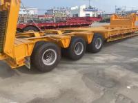 China CIMC Strength Steel 3-Axis 40-200 Tons Heavy Duty Lowbed Semi Trailer for sale