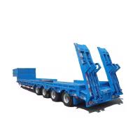 China CIMC Strength Steel 3-Axis 40-200 Tons Heavy Duty Lowbed Semi Trailer for sale