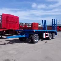 China Hydraulic Ramp System Low Bed Draw Bar Full Trailer for Sale for sale