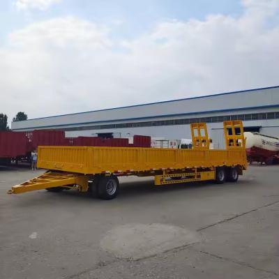 China CIMC 20/40FT 3 Axle 30-60Tons With Ladder Side Fence Wall Full Cargo Trailer for sale