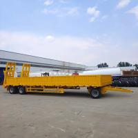 China CIMC 20/40FT 3 Axle 30-60Tons With Ladder Side Fence Wall Full Cargo Trailer for sale