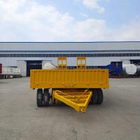 China CIMC 20/40FT 3 Axle 30-60Tons With Ladder Side Fence Wall Full Cargo Trailer for sale