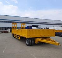 China CIMC 20/40FT 3 Axle 30-60Tons With Ladder Side Fence Wall Full Cargo Trailer for sale