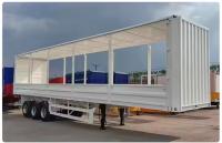 China 3 Axles Unladen Weight 8300kg Lever Type Suspension Laminated Plywood Tarped Semi Trailer Tarpaulin Truck for sale