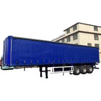 China 3 Axles Unladen Weight 8300kg Lever Type Suspension Laminated Plywood Tarped Semi Trailer Tarpaulin Truck for sale