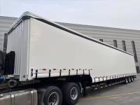 China Covered Water Resistant Plywood 8mm Thickness Payload Capacity 38600kg Volume 110cmbs Tarpaulin Truck for sale