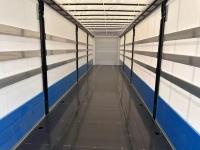 China Covered Water Resistant Plywood 8mm Thickness Payload Capacity 38600kg Volume 110cmbs Tarpaulin Truck for sale