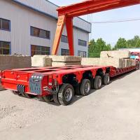 China Heavy Duty Payload 200 T Transport Oversize Cargo 4 Axle Extendable Low Bed Trailer for sale