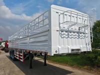 China High-Performance Fence Semi Trailer For Secure Transport Of Livestock Animals And Heavy Load for sale